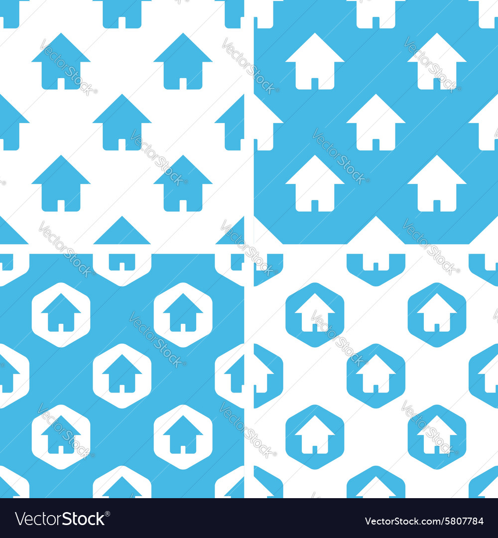 Home patterns set Royalty Free Vector Image - VectorStock