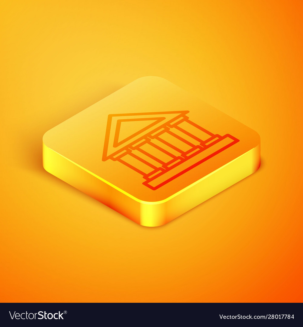Isometric line courthouse building icon isolated Vector Image Isometric line courthouse building icon isolated Vector Image