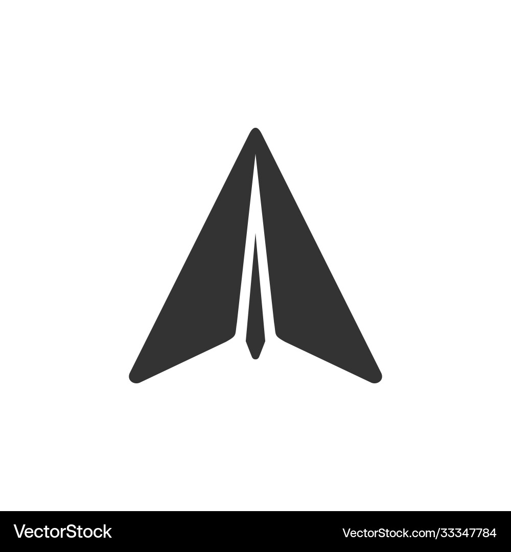 Paper airplane glyph icon or plane symbol Vector Image