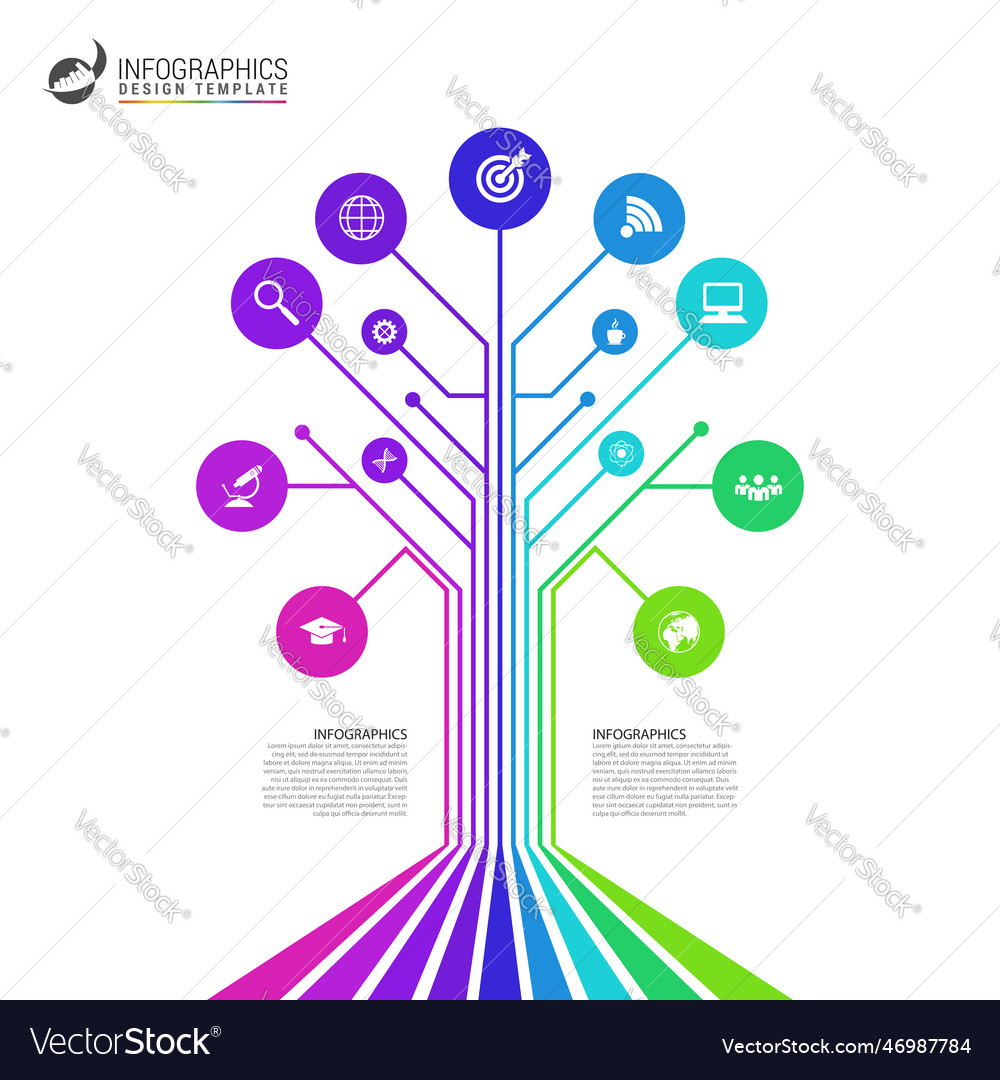 Technology Connection Concept Abstract Colorful Vector Image