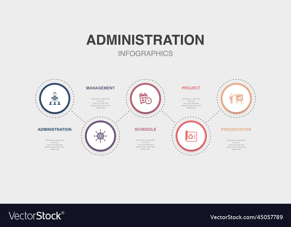 Administration management schedule project Vector Image
