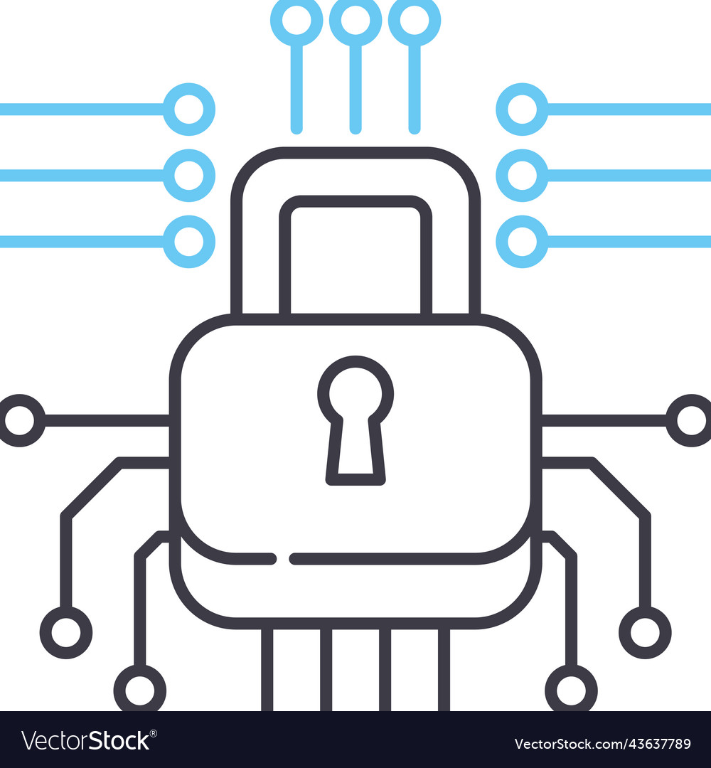 Encryption line icon outline symbol Royalty Free Vector Encryption line icon outline symbol Royalty Free Vector