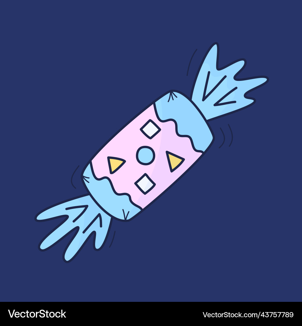 Handdrawn doodle candy icon hand drawn sweet candy