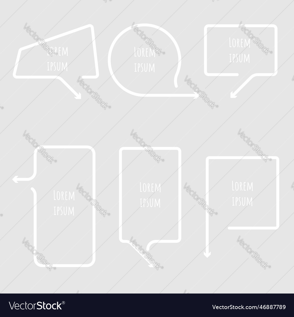 Speech bubble balloon planner text box Royalty Free Vector