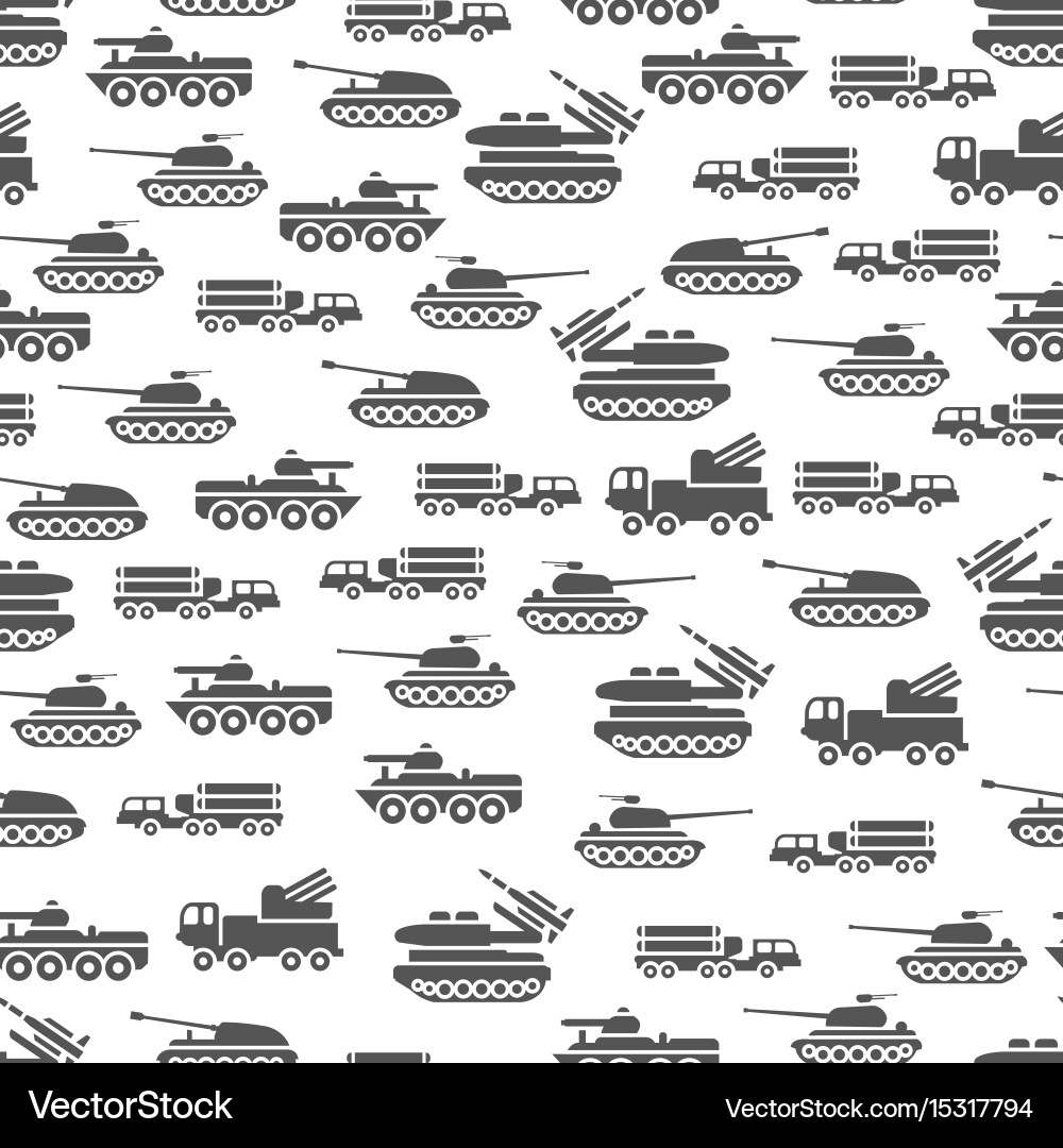 Army transport seamles pattern design - military Vector Image