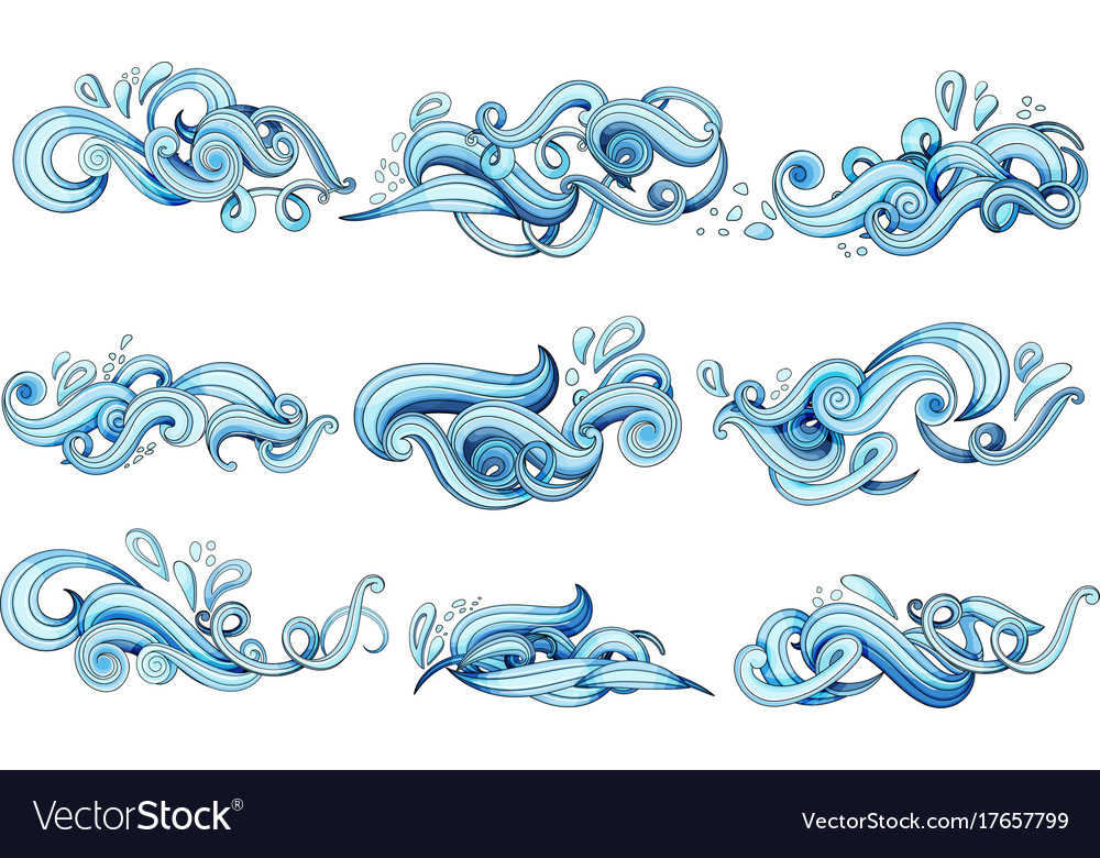 Abstract of waves Royalty Free Vector Image - VectorStock