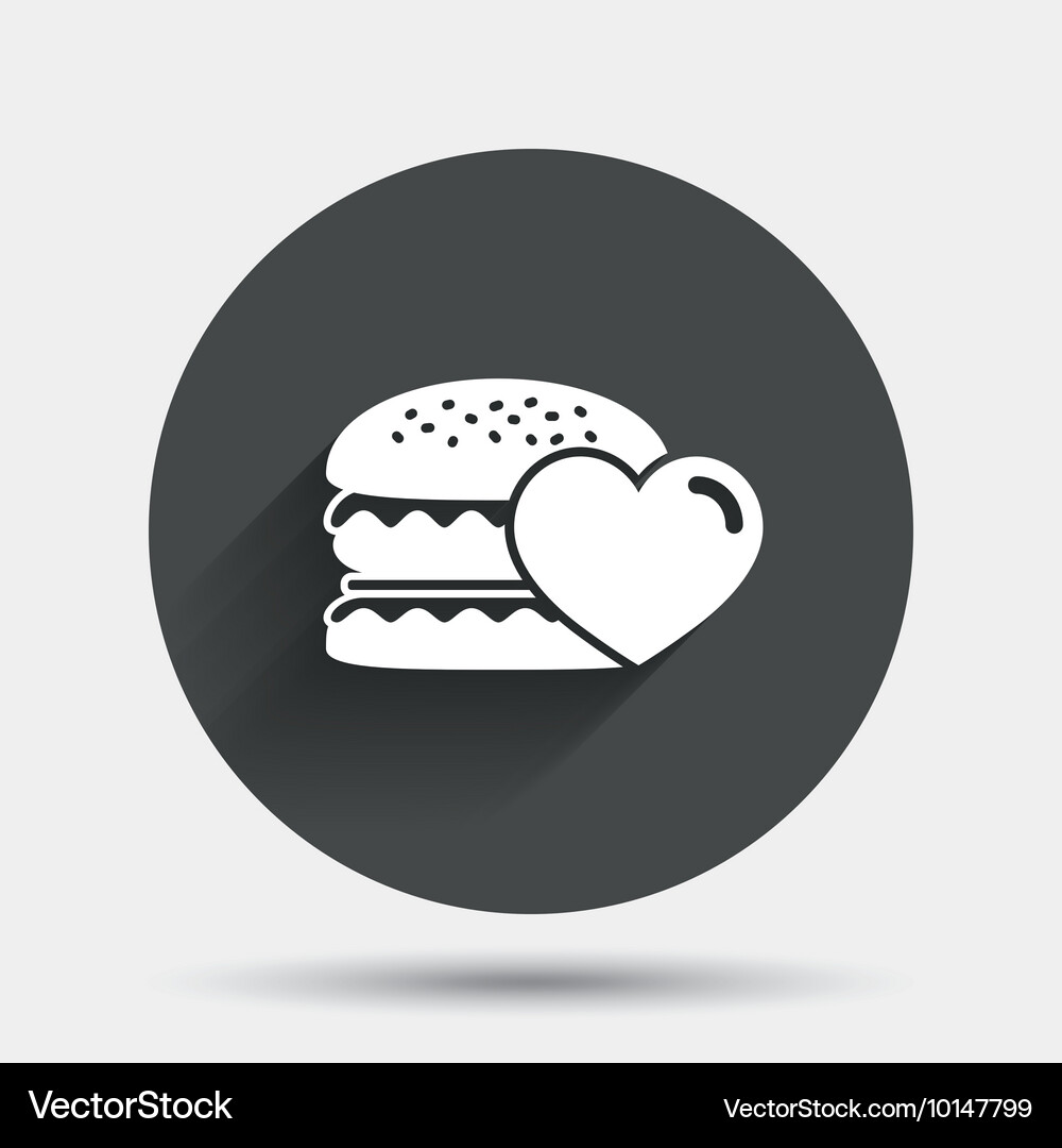 Hamburger icon burger food symbol Royalty Free Vector Image
