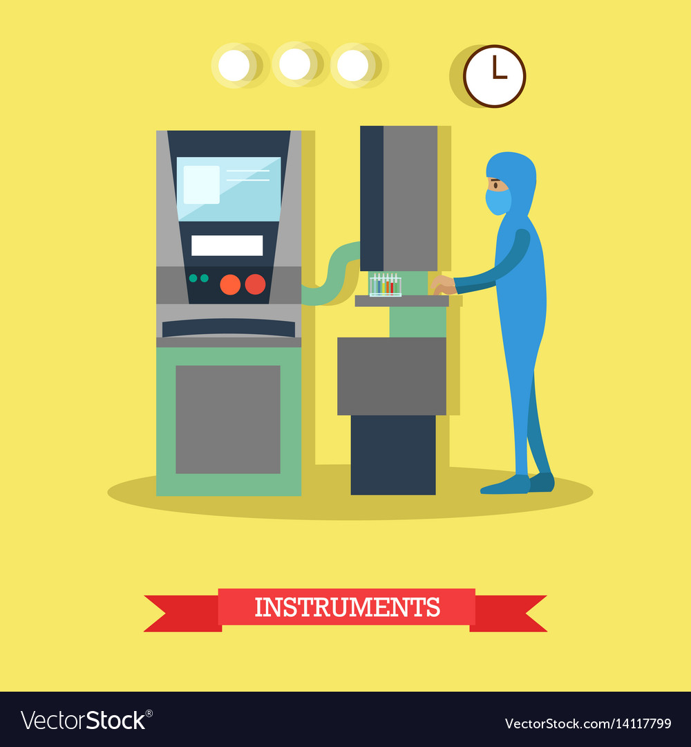 Laboratory instruments concept Royalty Free Vector Image