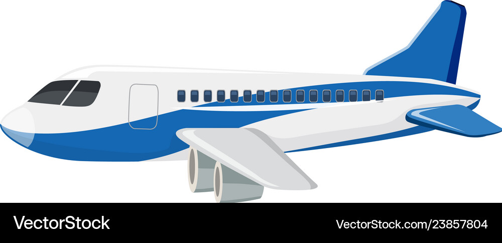 A commercial airplane on white background Vector Image