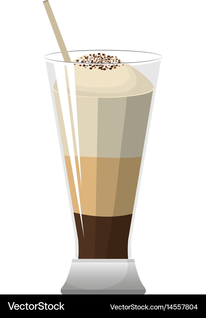 Coffee glass container icon Royalty Free Vector Image