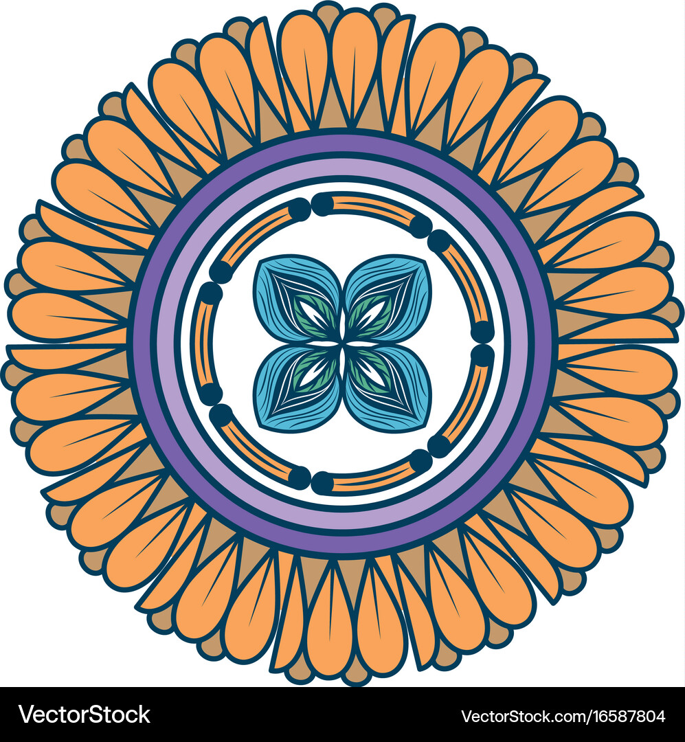 Mandala spiritual symbol Royalty Free Vector Image