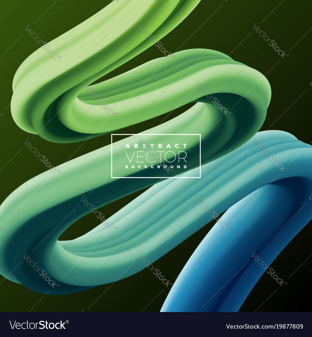 Abstract 3d Colorful Curve Line Background Vector Image