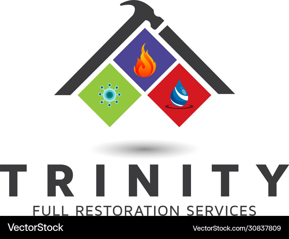 Building Restoration Logo Template Royalty Free Vector Image