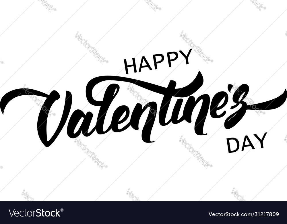 Happy valentines day typography poster - love Vector Image