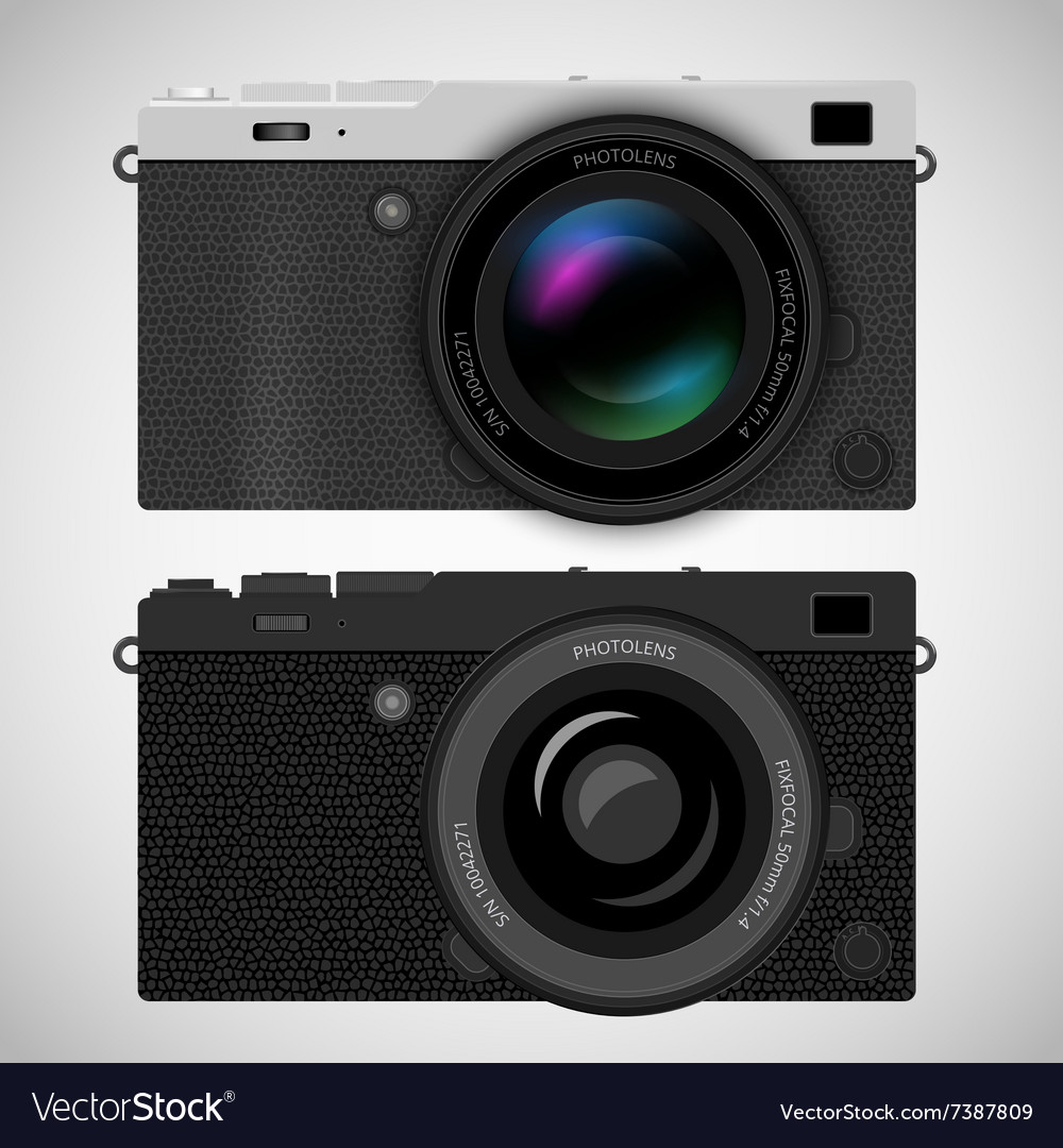 Mirrorless compact camera Royalty Free Vector Image