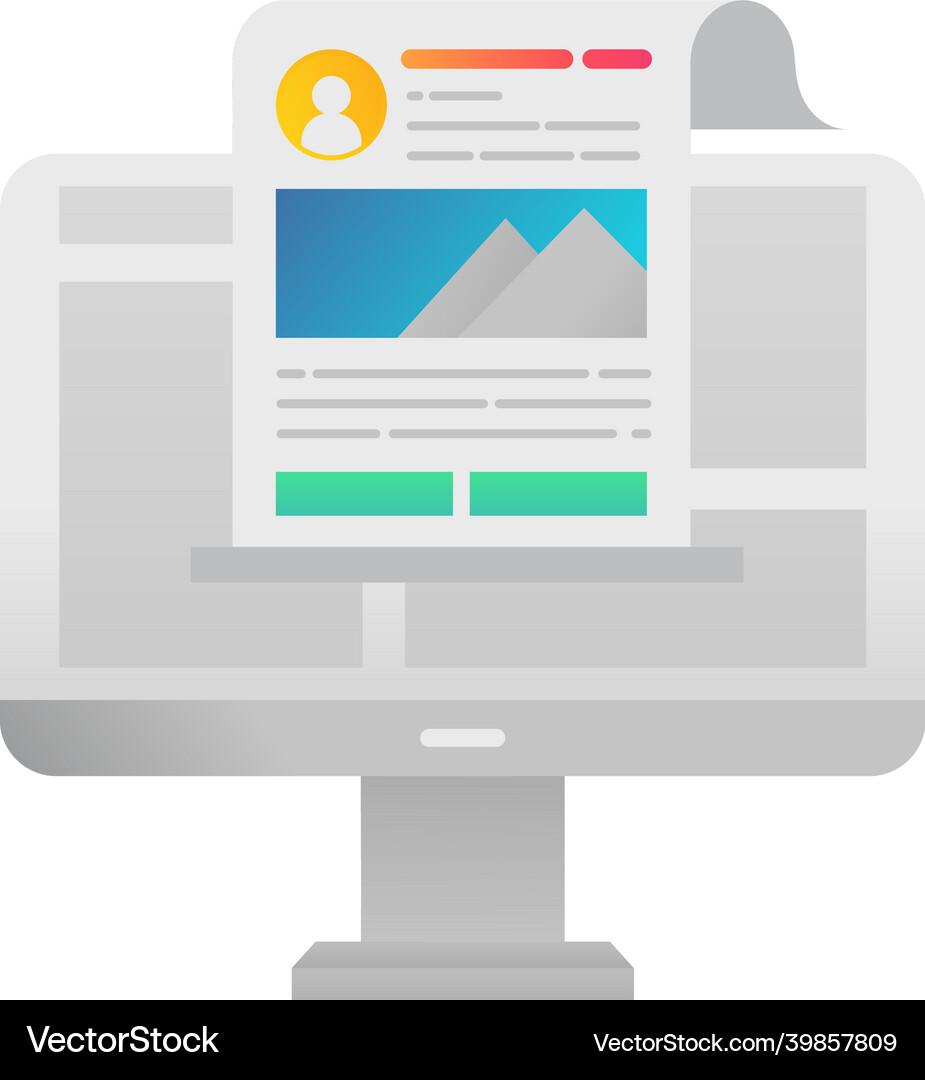 Online resume icon cv form template Royalty Free Vector