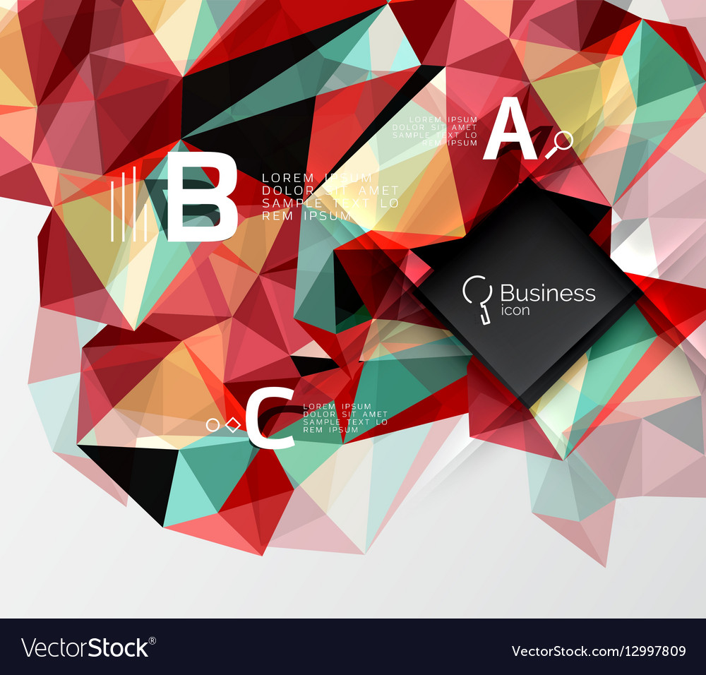 Polygonal triangle abstract background Royalty Free Vector