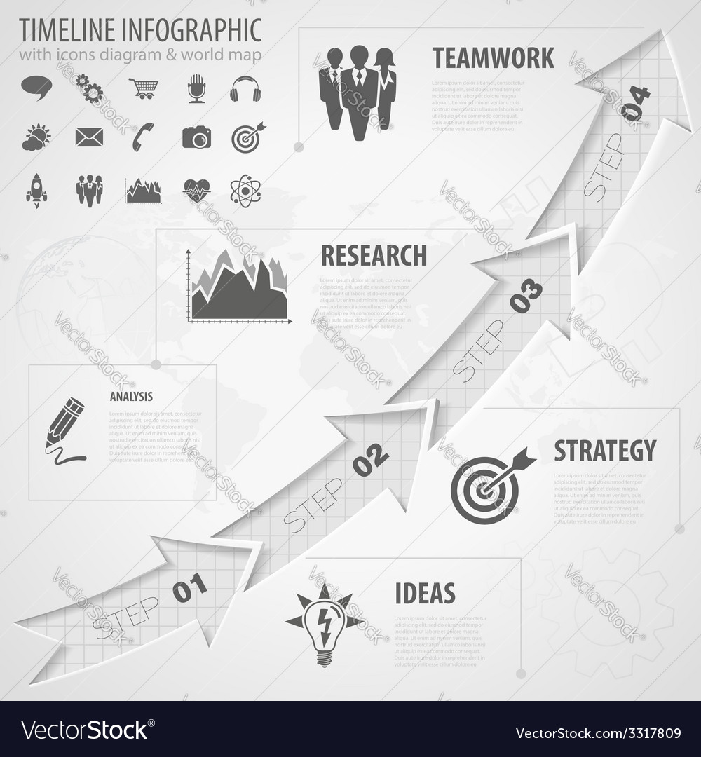 Timeline Infographic Royalty Free Vector Image