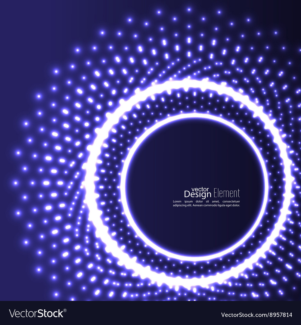 Abstract background with glowing circles Vector Image