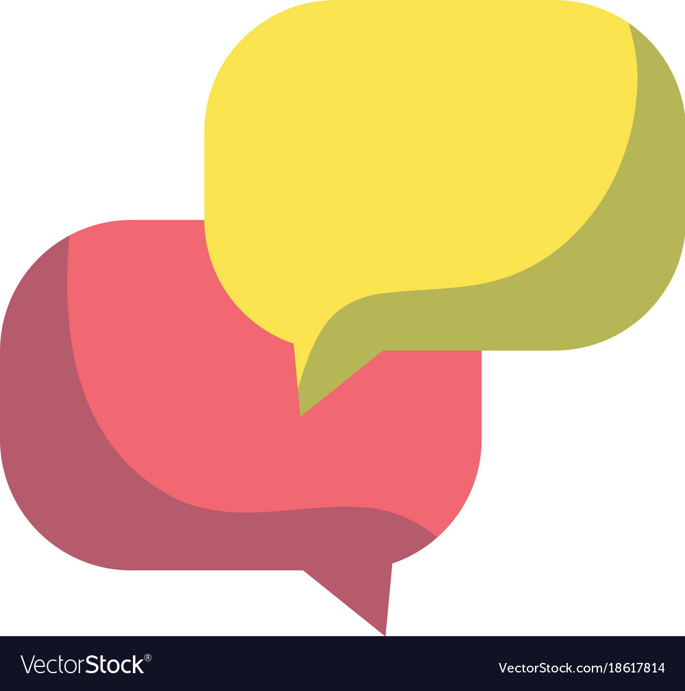 Chat bubbles message text notes Royalty Free Vector Image