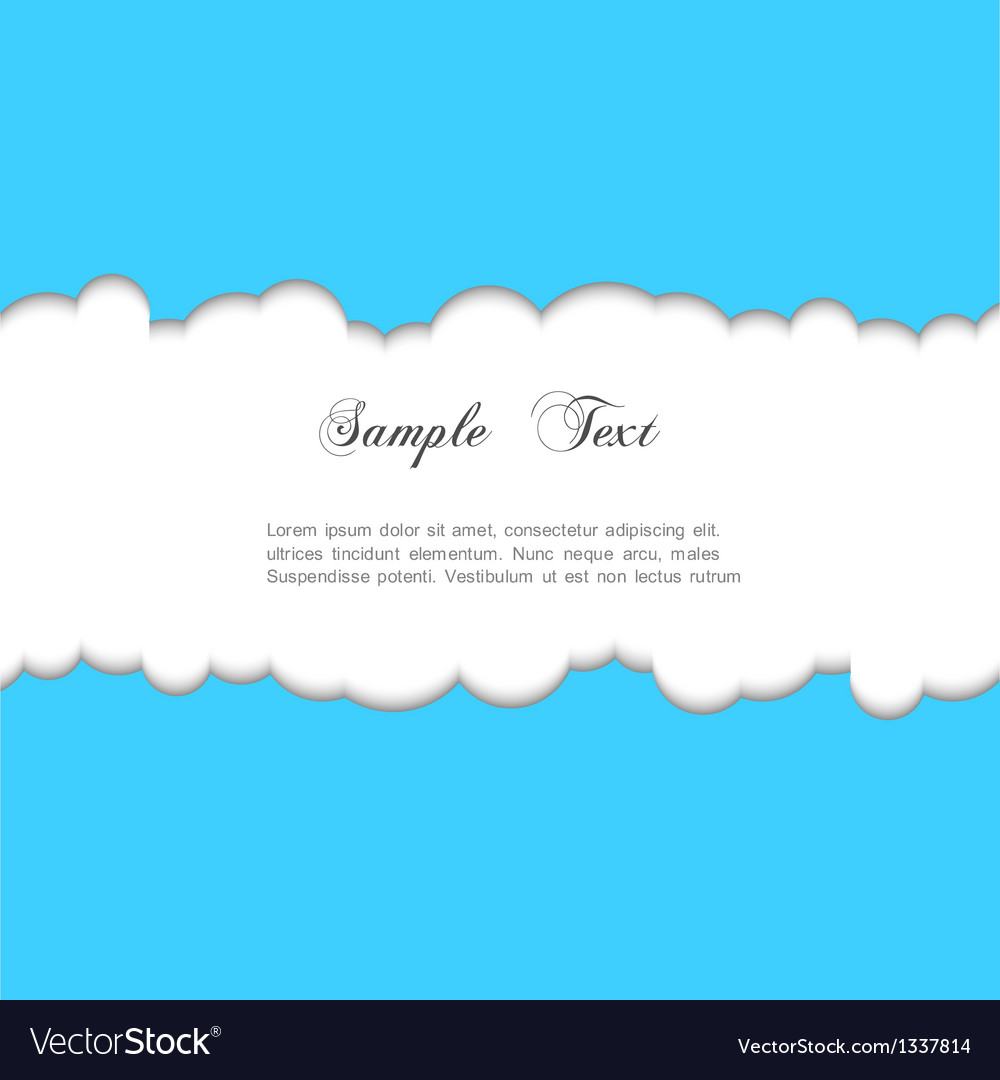 Clouds frame Royalty Free Vector Image - VectorStock
