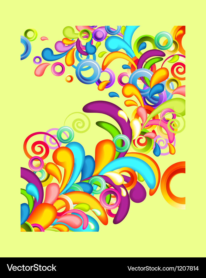 Funky background with rainbow splashes Royalty Free Vector