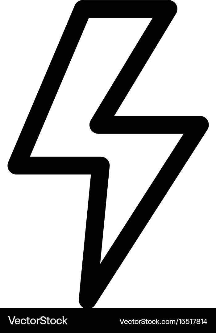 Line dangerous energy hazard symbol to security Vector Image