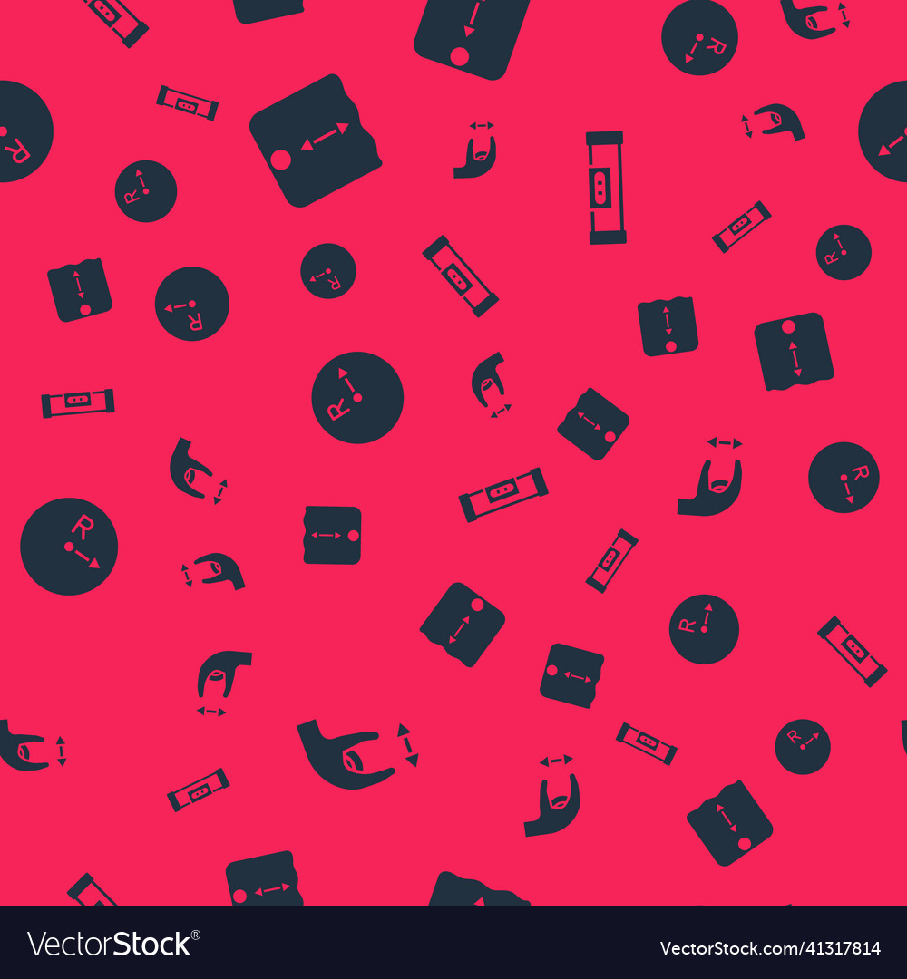 Set approximate measurements depth radius Vector Image