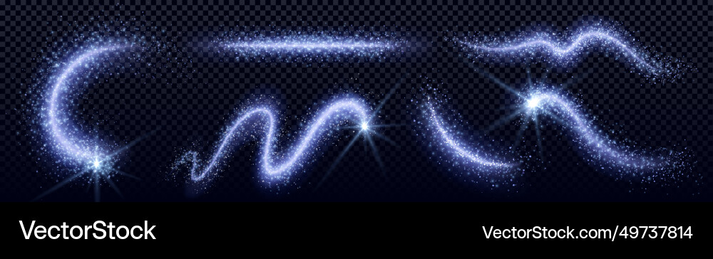 White magic energy swirls Royalty Free Vector Image