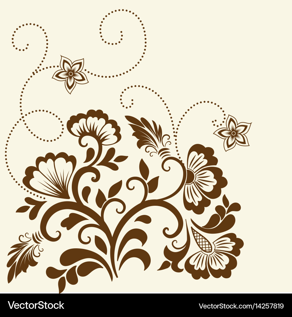 Mehndi ornament traditional Royalty Free Vector Image