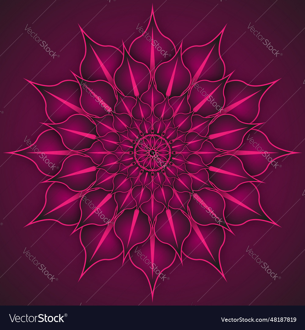 Purple lotus flower mandala seventh chakra logo Vector Image Purple lotus flower mandala seventh chakra logo Vector Image