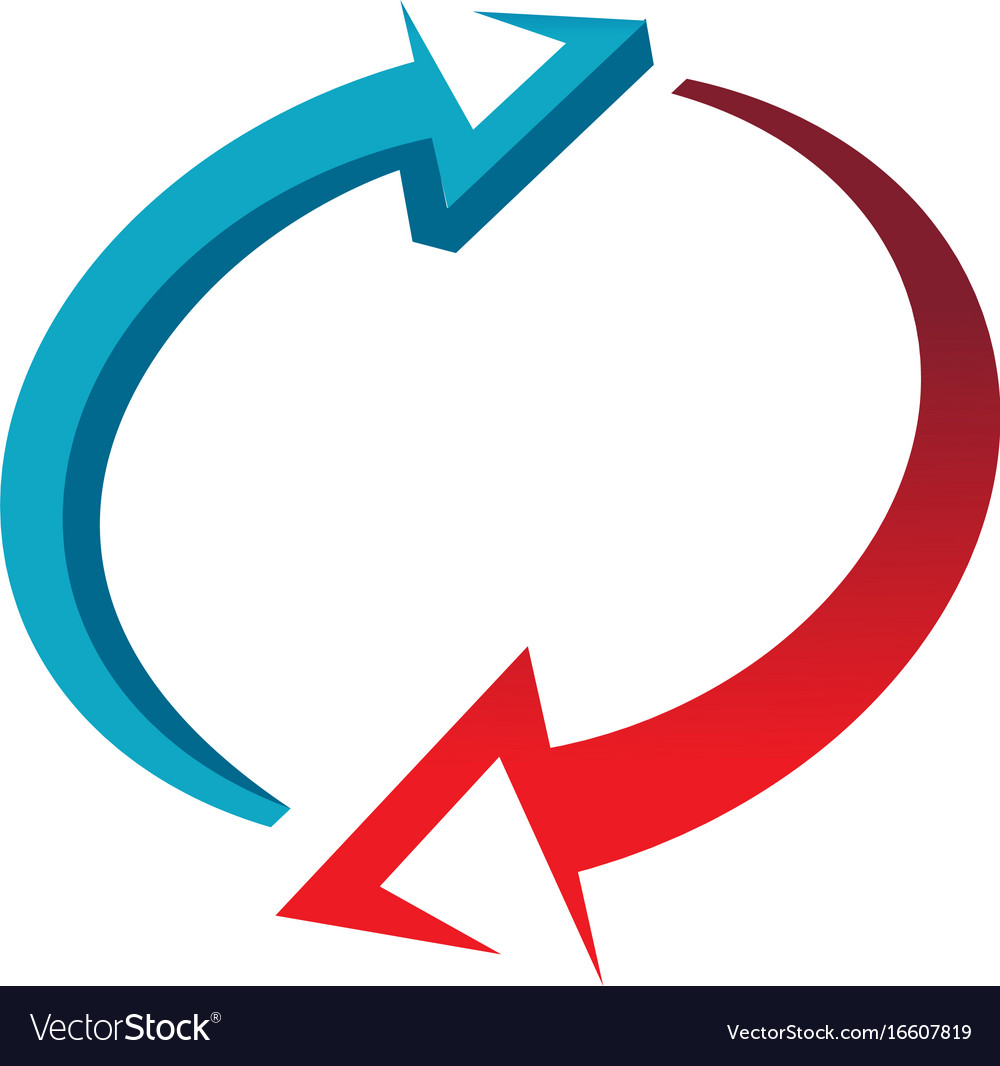 Two arrows Royalty Free Vector Image - VectorStock