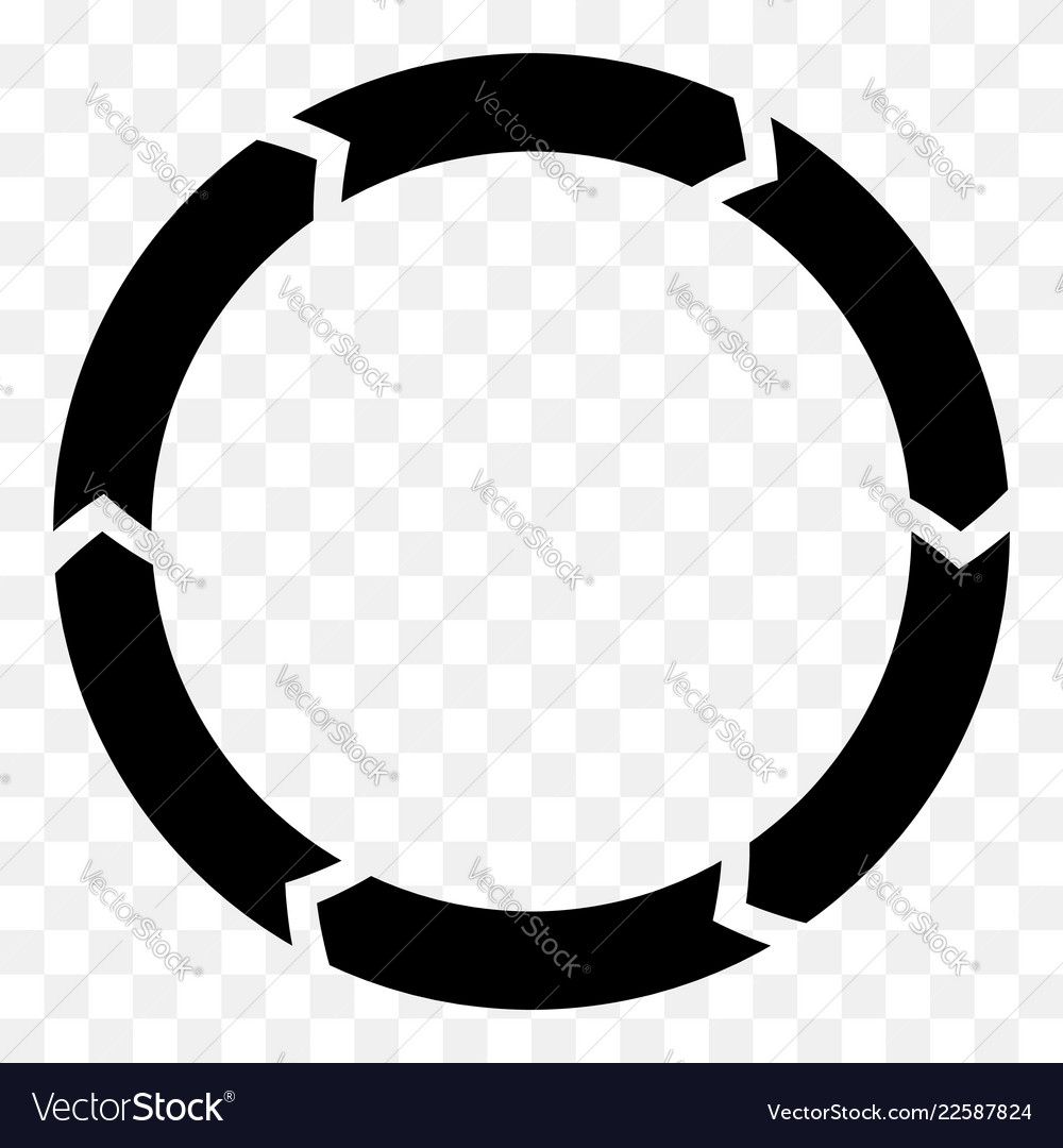 Segmented circle arrow circular arrow icon Vector Image Segmented circle arrow circular arrow icon Vector Image