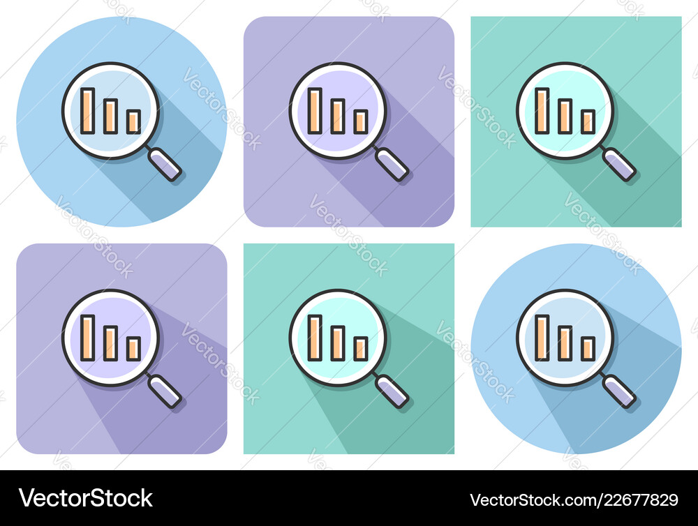 Outlined icon decrease magnifying glass Royalty Free Vector