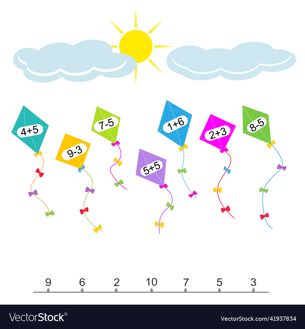 Math game for kids Royalty Free Vector Image - VectorStock