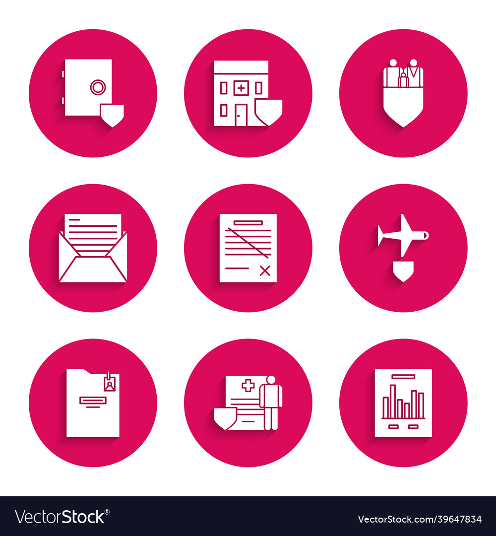 Set delete file document medical clipboard Vector Image Set delete file document medical clipboard Vector Image