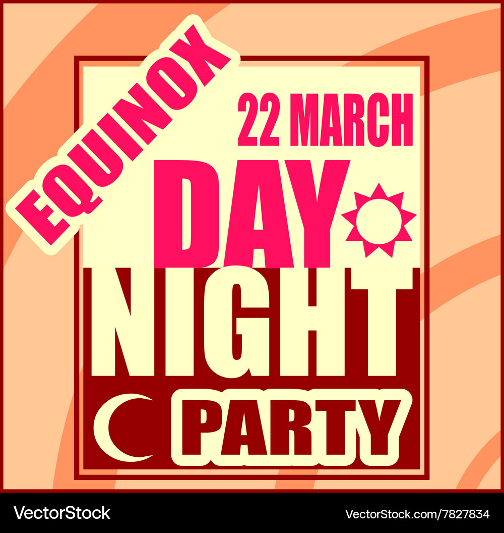 Spring equinox day party banner Royalty Free Vector Image