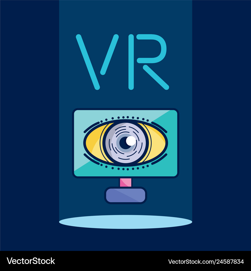 Virtual reality technology Royalty Free Vector Image