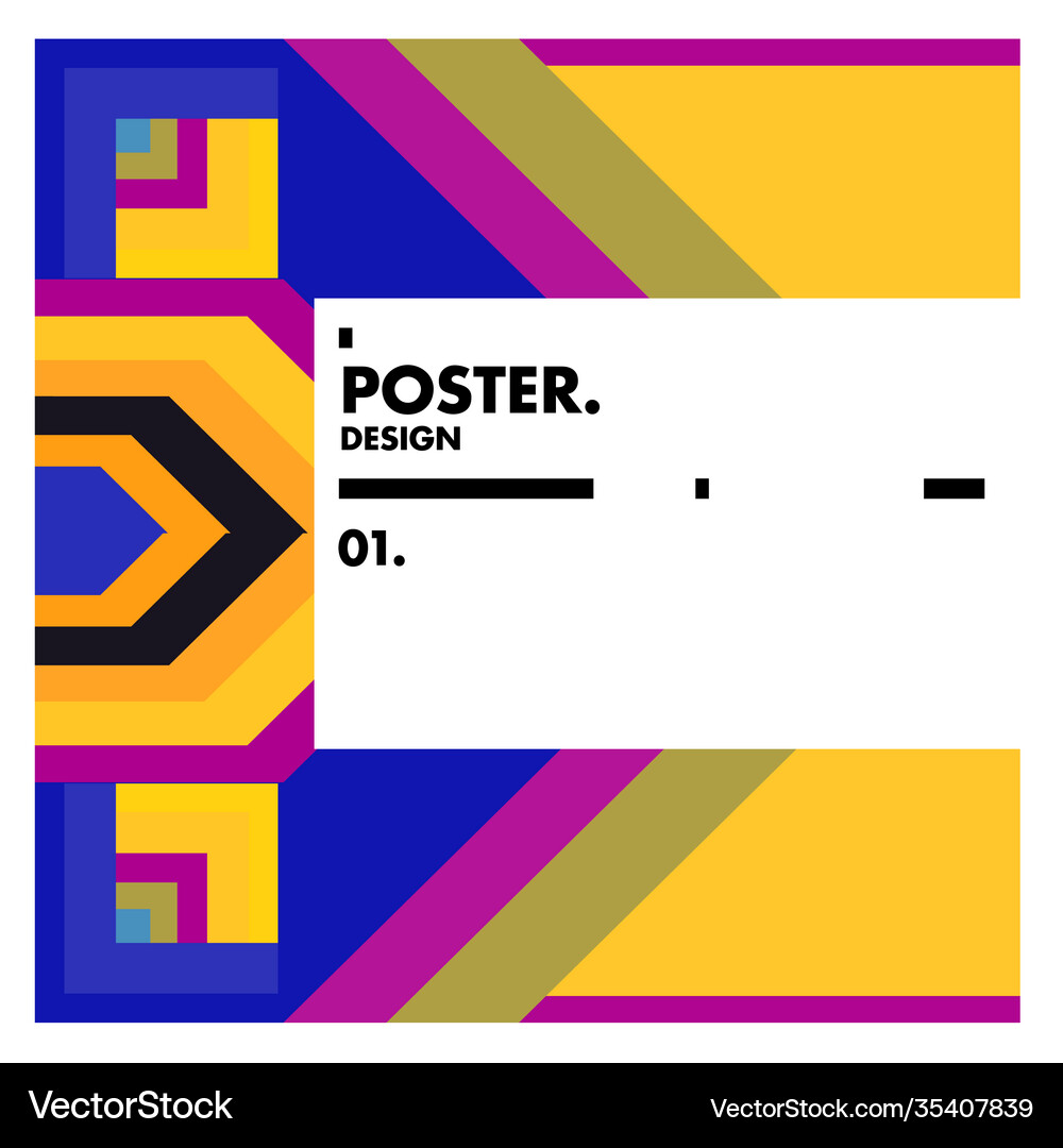 Geometric colorful pattern for poster and banner Vector Image