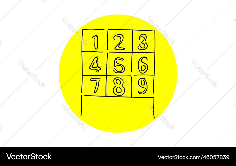 Handwritten simple icon struck out Royalty Free Vector Image
