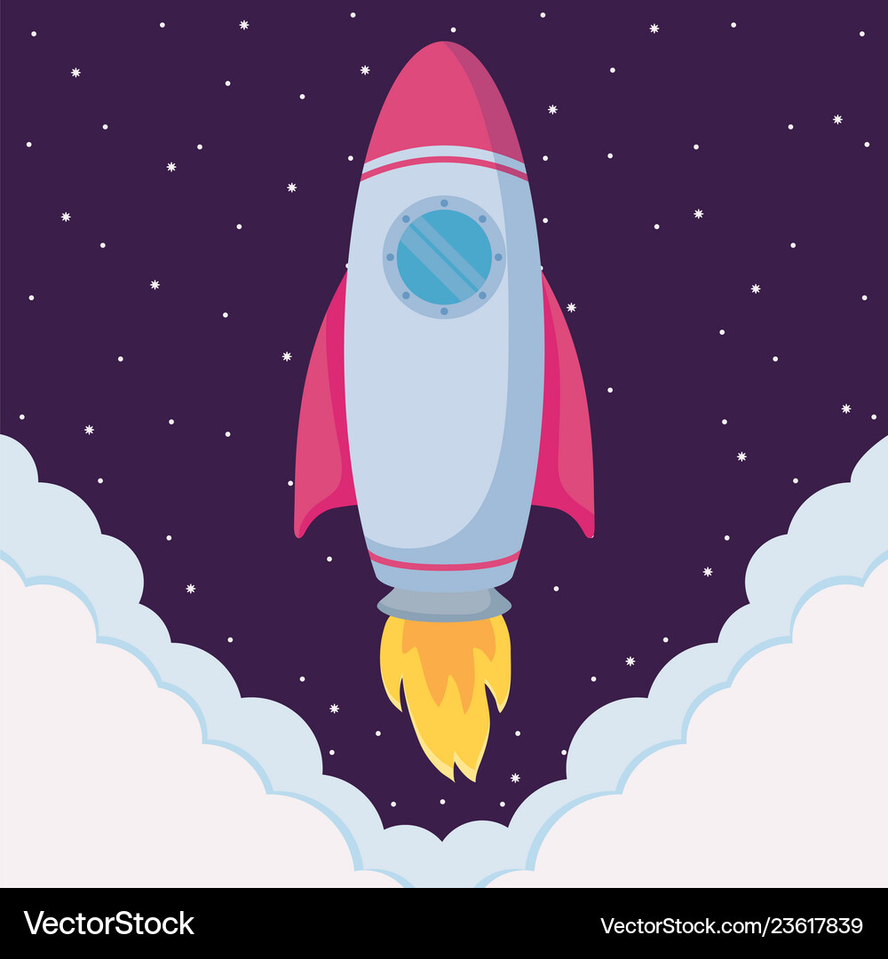 Rocket space design Royalty Free Vector Image - VectorStock