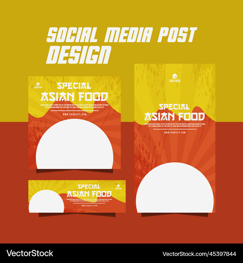 Asian food flyer flyer design Royalty Free Vector Image