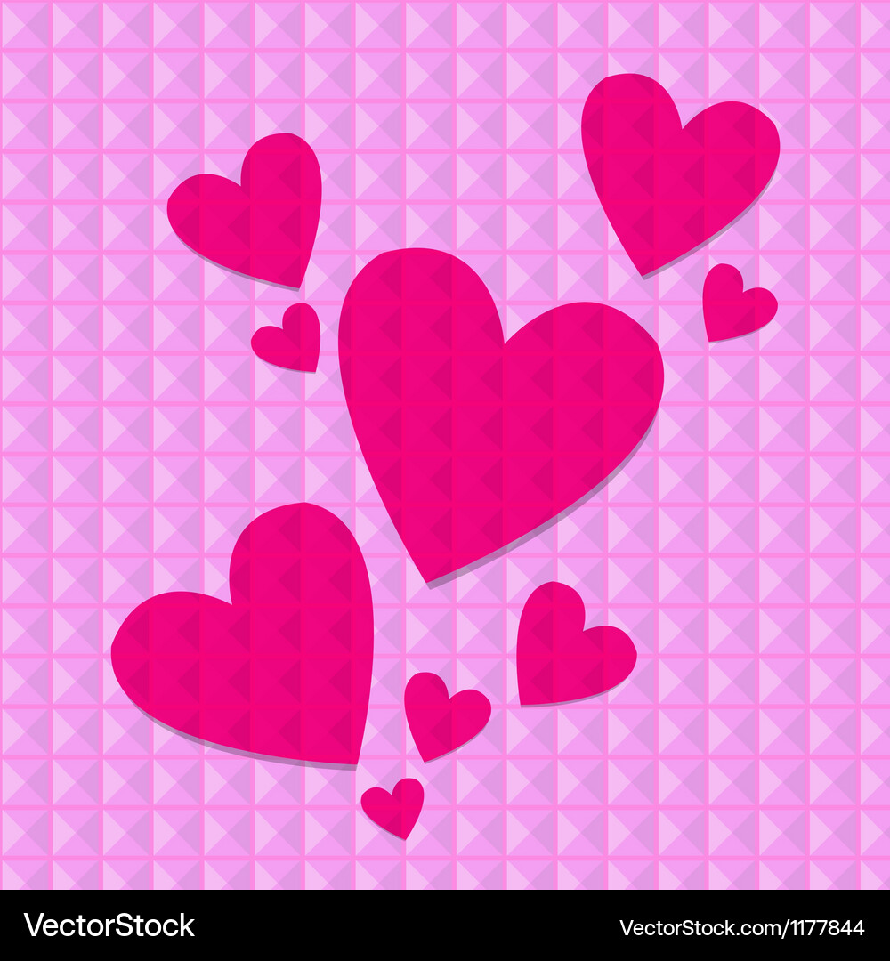 Shocking pink hearts Royalty Free Vector Image