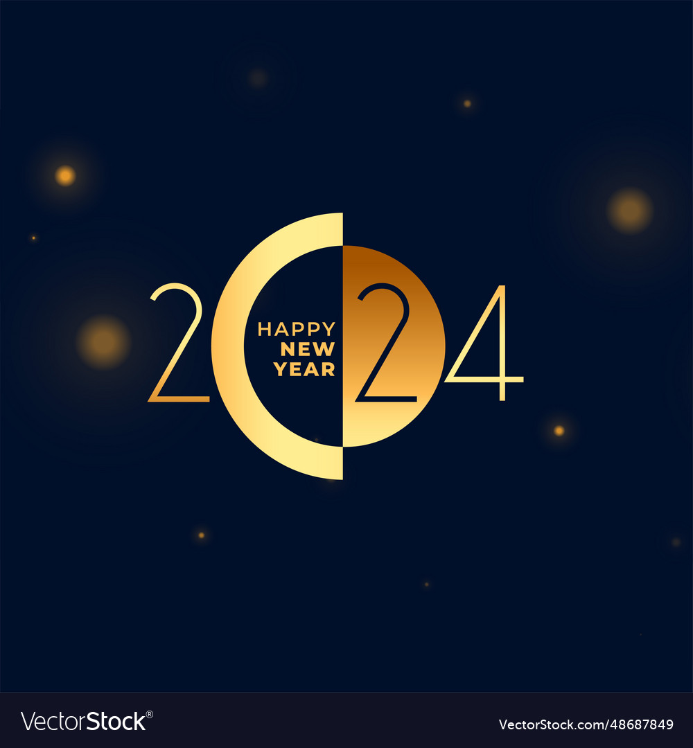 Creative 2024 new year festive background Vector Image