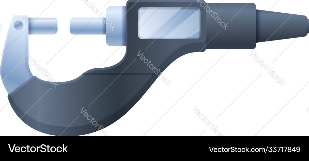 Diameter micrometer icon cartoon style Royalty Free Vector