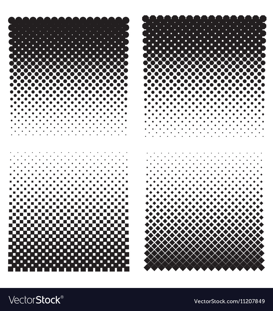 Halftone effect backgrounds Royalty Free Vector Image