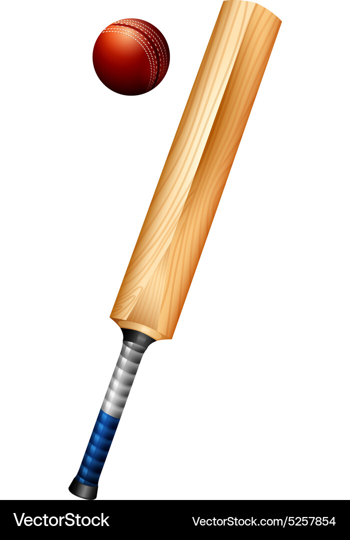 Cricket Bat and Ball Royalty Free Vector Image