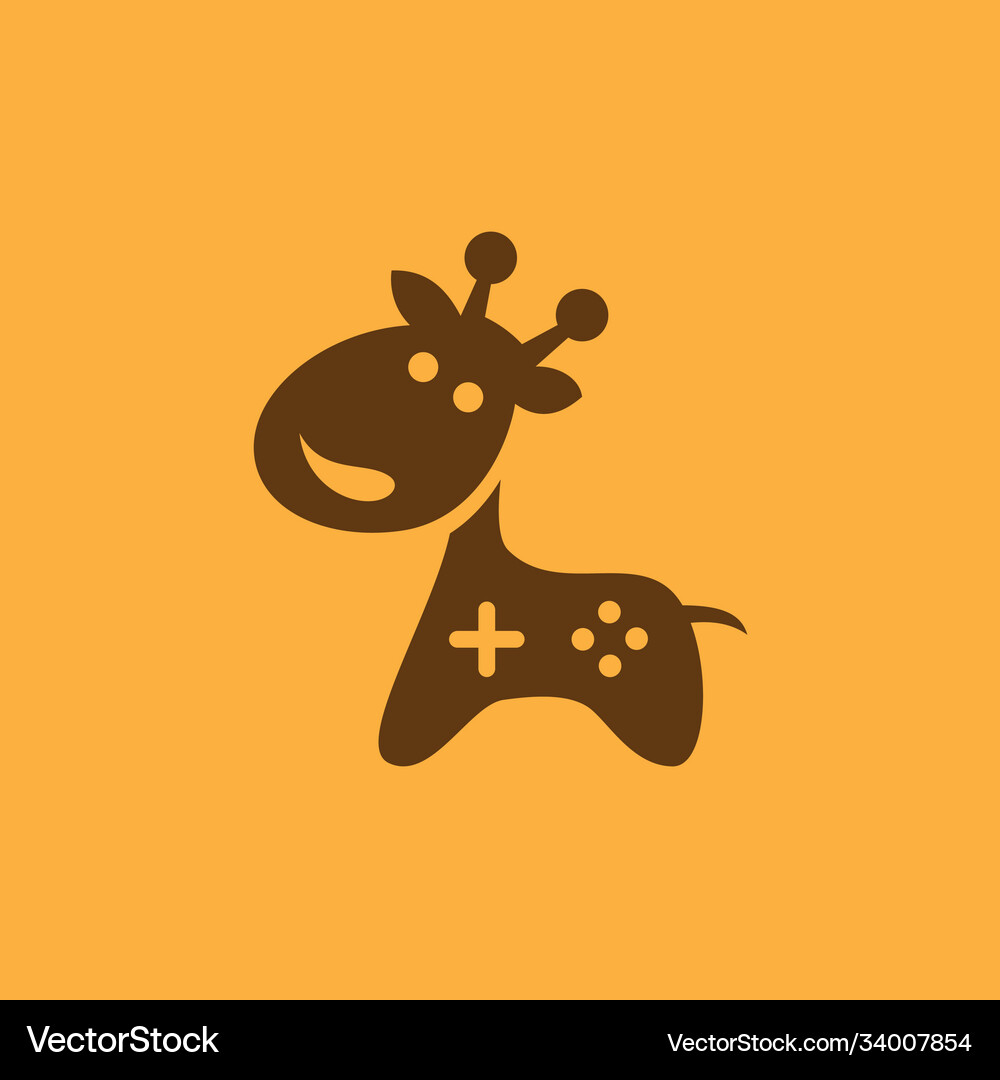 Giraffe game logo Royalty Free Vector Image - VectorStock