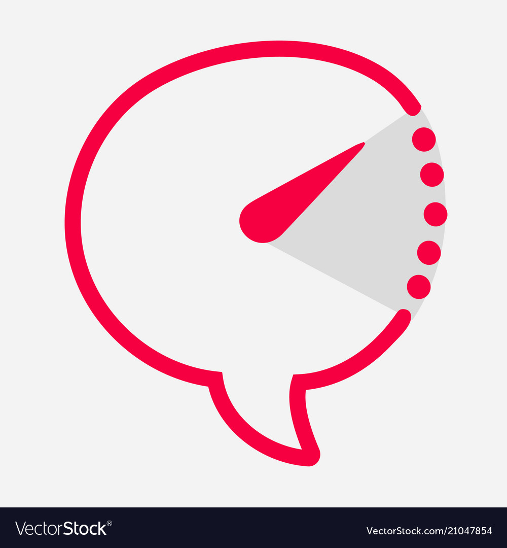 Time chat icon pointer inside indicate interval Vector Image