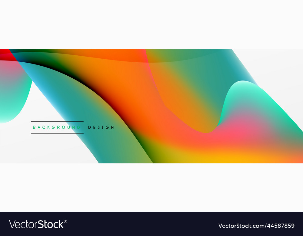 Abstract background fluid gradient color wave Vector Image